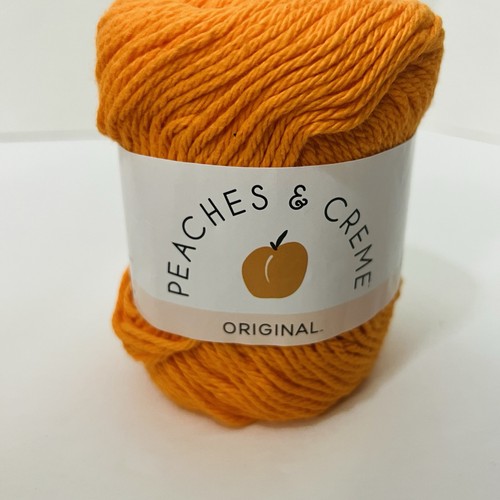 Peaches & Creme 100% Cotton Yarn Bright Orange 262011 Lot of 2 | eBay
