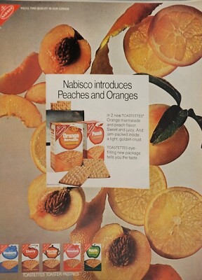 1970 Nabisco Orange Peach Toastettes Vintage Print Ad Toaster Pastry ...