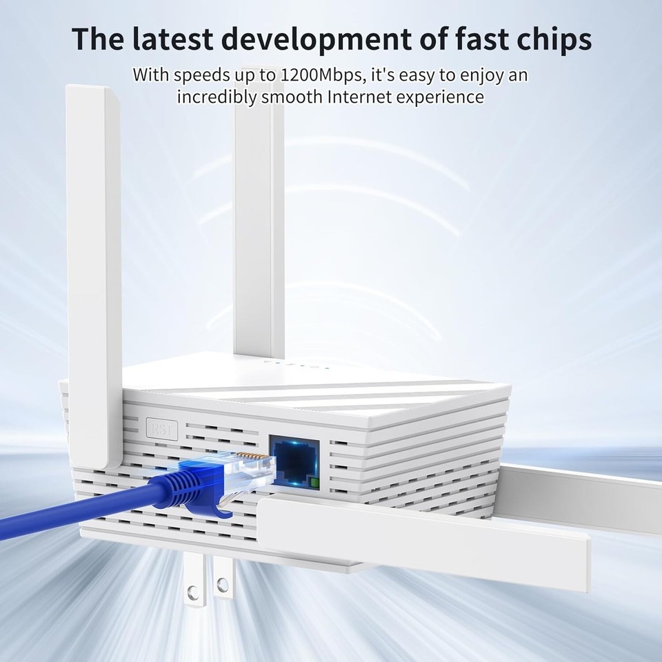 2025 WiFi Extender Signal Booster WiFi Repeater Dual Band 5GHz/2.4GHz ...