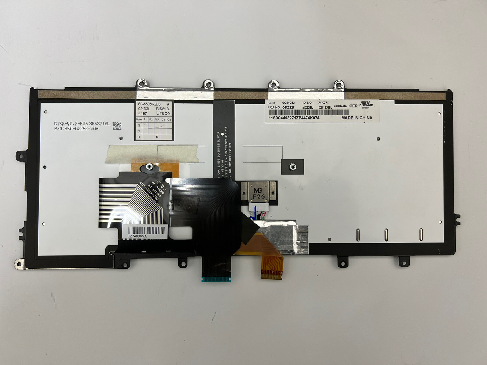 Lenovo Thinkpad X240 Keyboard German Layout Backlit CS13XBL 01AV552 ...