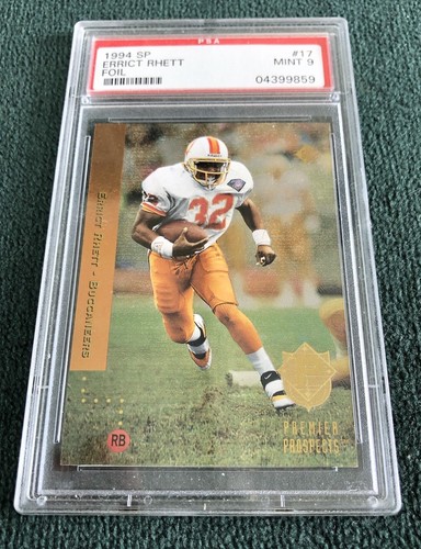 1994 SP Errict Rhett #17 PSA 9 MINT Rookie RC Premier Prospects ...