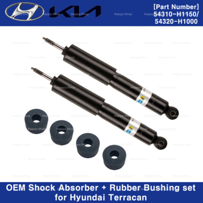 Genuine Front Shock Absorber LH+RH w/ Rubber Bushing SET for Hyundai ...