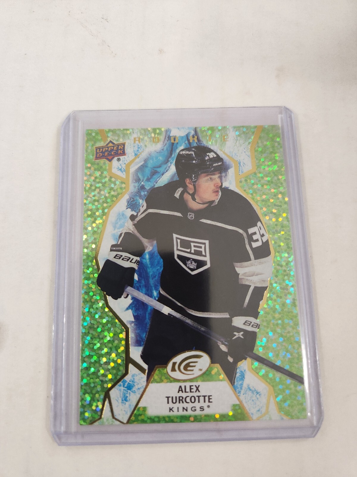 2021-22 Upper Deck Ice Green #143 Alex Turcotte RC Rookie Los Angeles ...