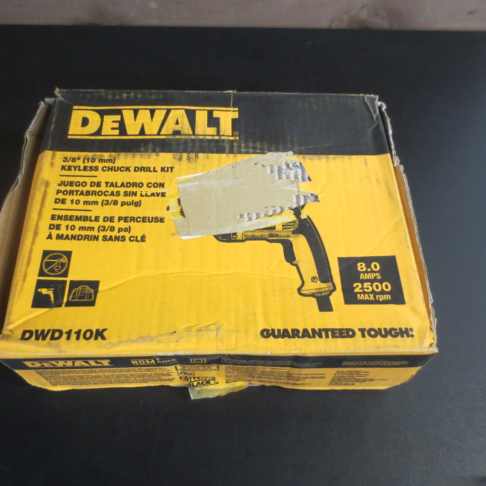 DEWALT 8 Amp Corded 3/8 in. Variable Speed Drill - DWD110K | eBay