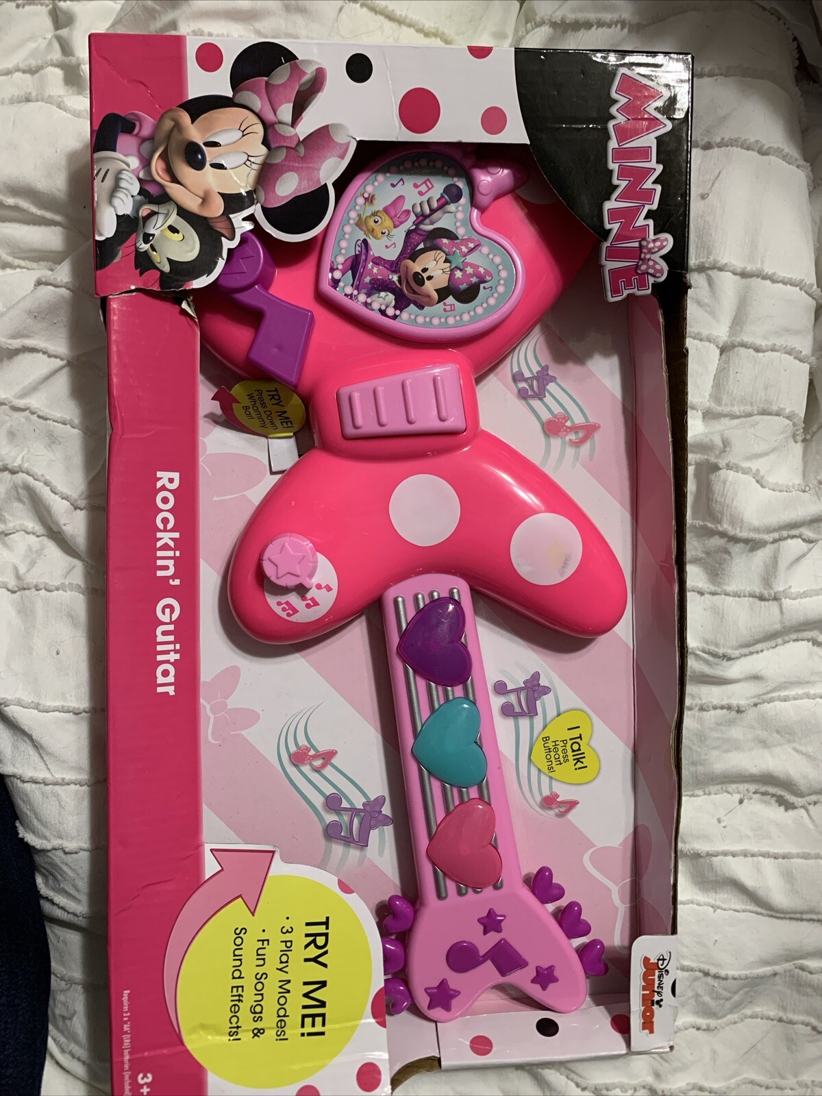 Guitar Minnie Mouse Disney Jr Bow-Tique Rockin' Pink Instrument Play ...