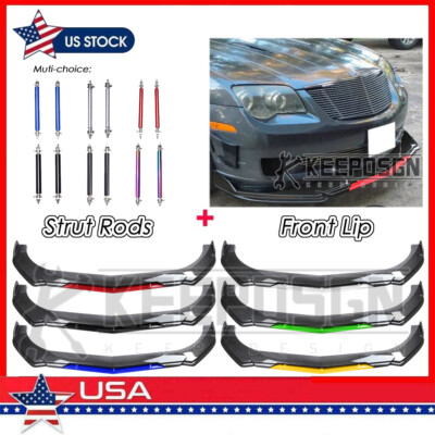 For Chrysler Crossfire srt6 CARBON FIBER Front Bumper Lip Splitter ...