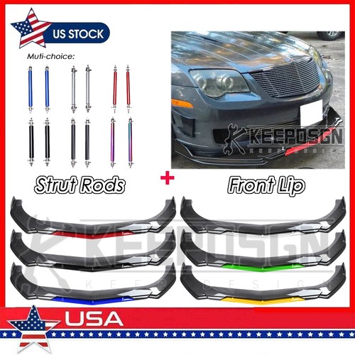 For Chrysler Crossfire srt6 CARBON FIBER Front Bumper Lip Splitter ...