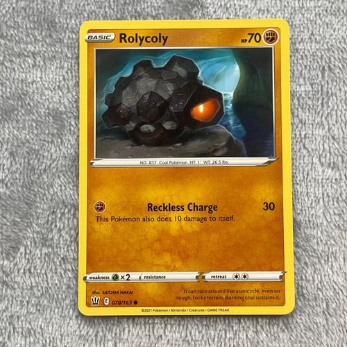 Rolycoly 078/163 - Battle Styles - Common - Pokemon Card TCG - LP | eBay