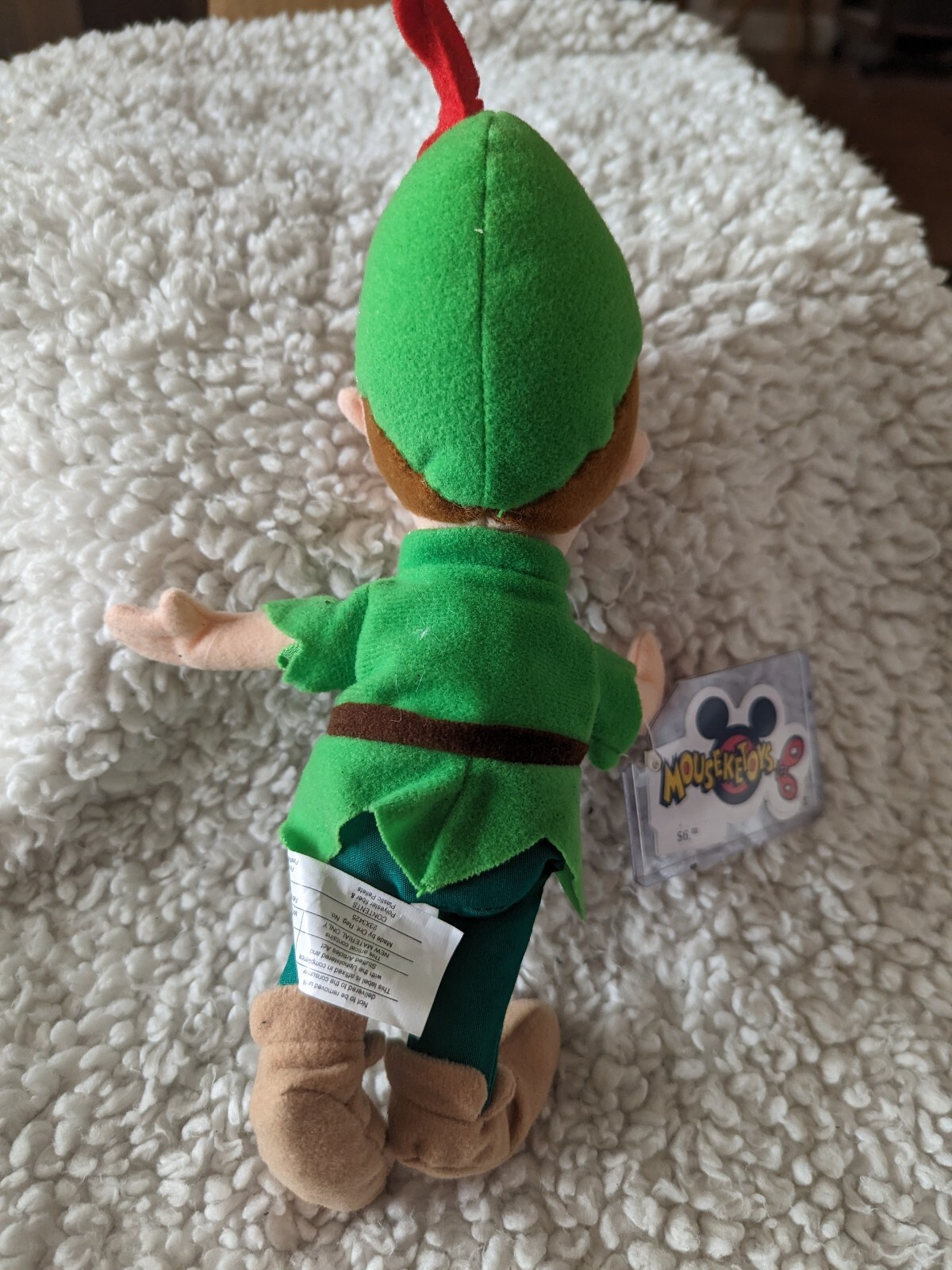 Peter Pan Beanie Plush Toy The Disney Mouseketoys Mini Bean Bag Stuffed ...