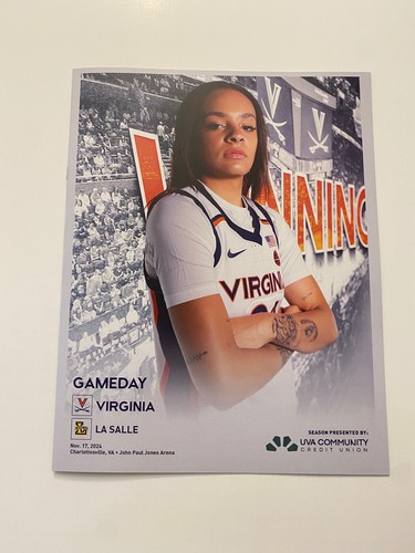 Virginia UVA Cavaliers Basket Donna Breona Hurd RC Rookie Programma (B ...