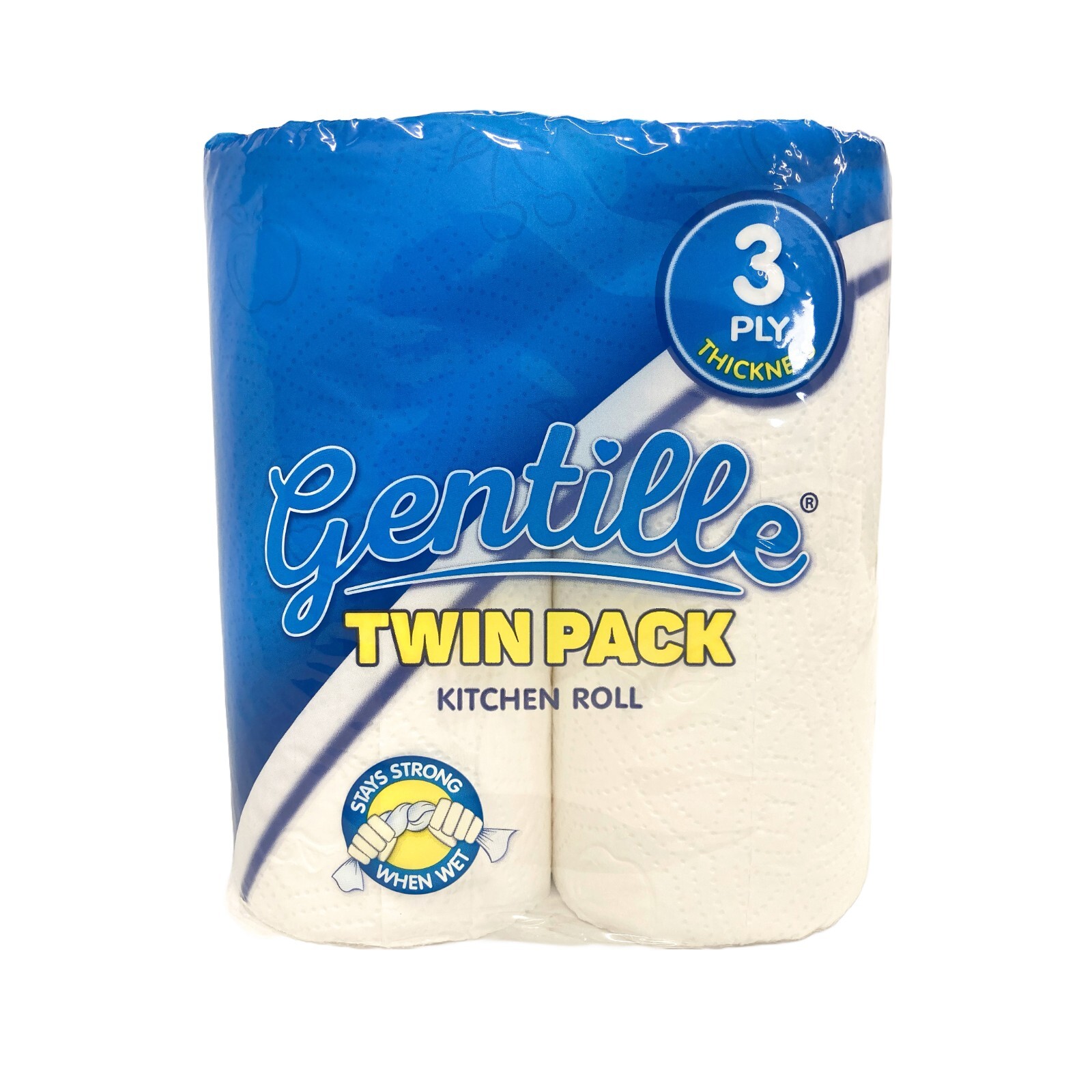 24 Kitchen Roll Gentille Twin, 3PLY Towel Paper, Extra Thick & Strong ...