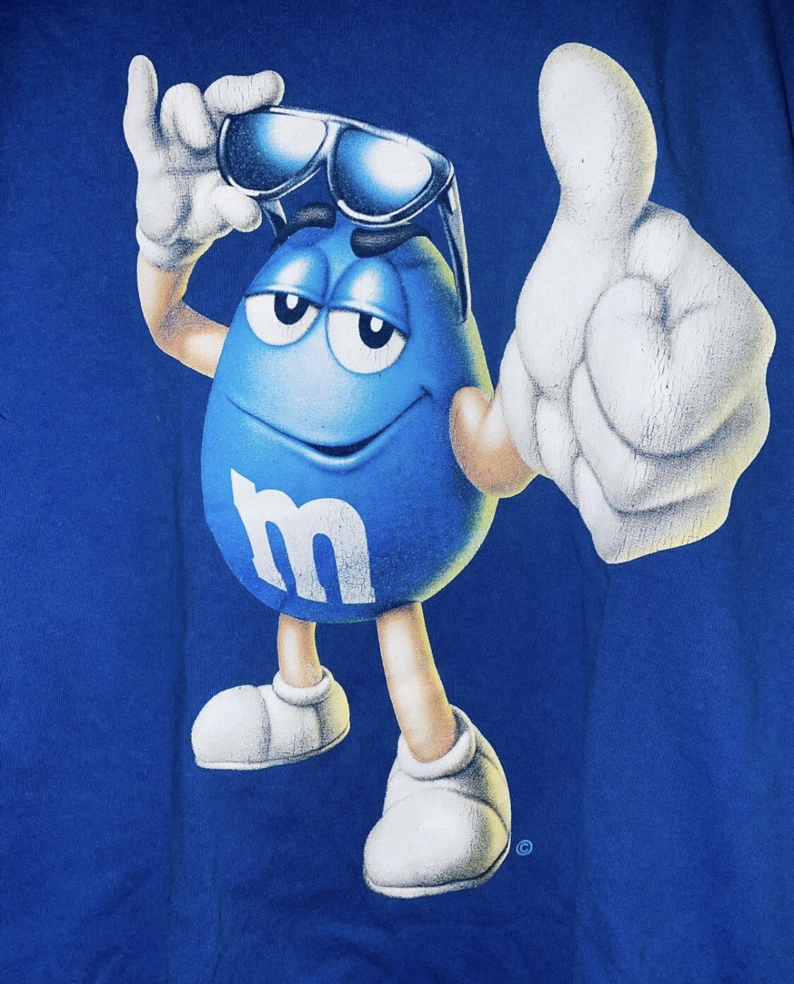 Vintage M&M's Candy Chocolate Big Logo Blue Mars Masc… - Gem