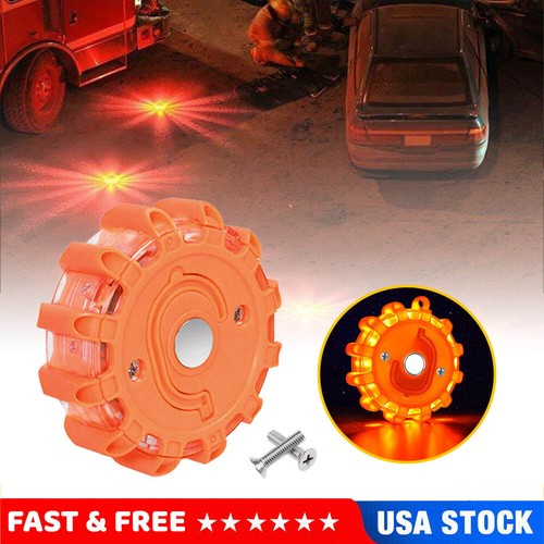 3 LED Safety Flare Emergency Warning Disc Flashing Roadside Light ...
