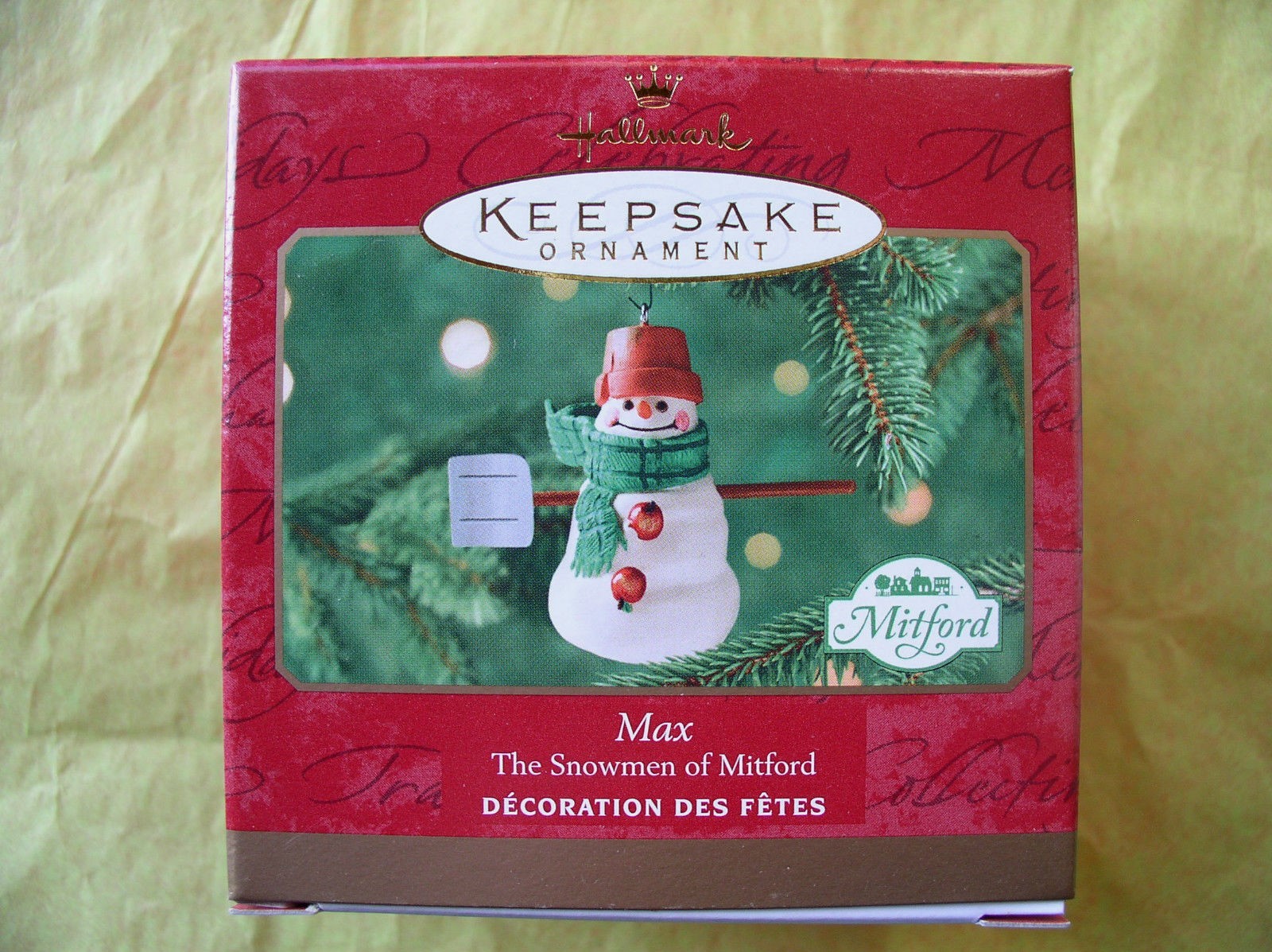 HALLMARK KEEPSAKE 2000 "MAX" SNOWMEN OF MITFORD (JAN KARON) ORNAMENT ...