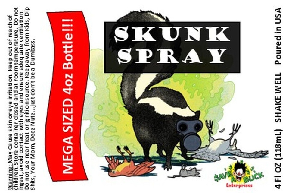 SKUNK STINK SPRAY - MEGA 4oz SIZE Spray Bottle - GaG Prank Joke Smell ...