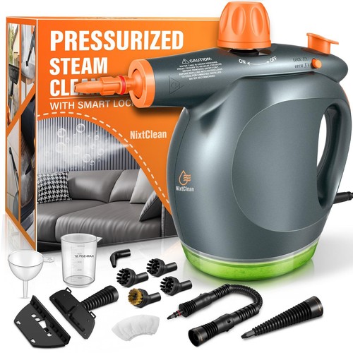 1250W Powerful Handheld Steam Cleaner with Detergent Container and ...