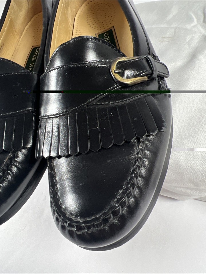 Cole Haan Men’s Pinch Tassel Loafer Black Leather Moc Toe Dress Shoes ...