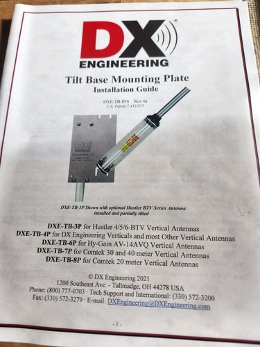 Dx Engineering Tilt Base Mounting Plate | eBay