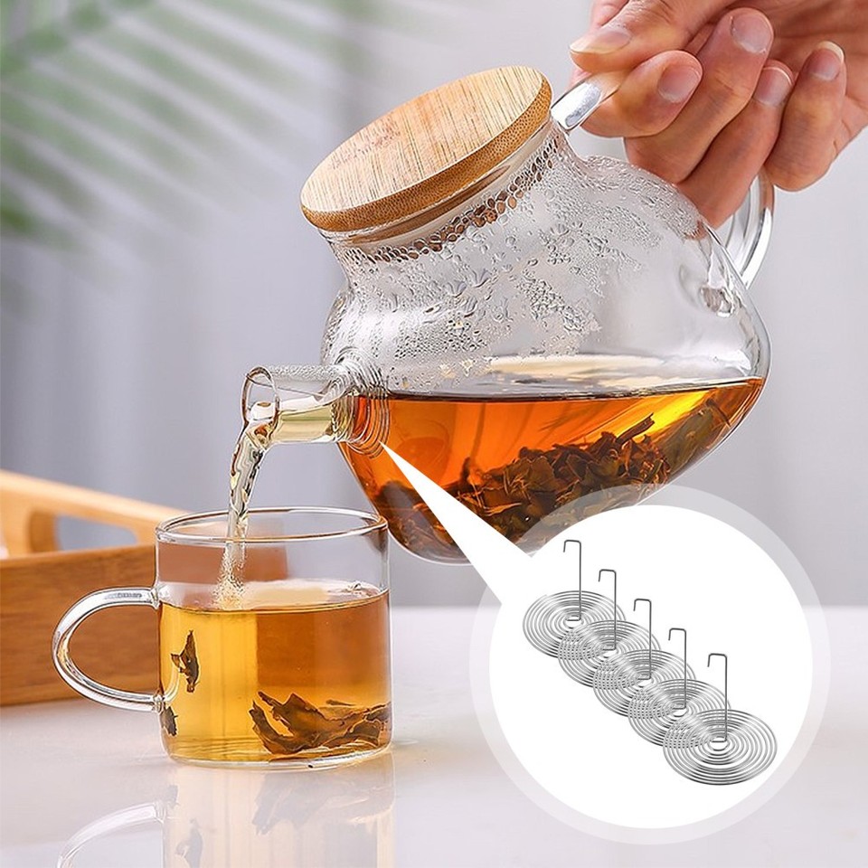 20 Pcs Tea Filters for Loose Infuser Teapot Spout Strainer Mesh Fine ...