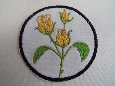 Yellow Rose Buds Embroidered Iron On Patch | eBay