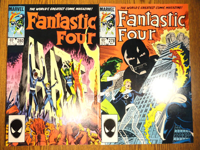 Fantastic Four #278 280 Beaucoup De 2 Clés 1st Neuf Dr. Doom & Malice ...