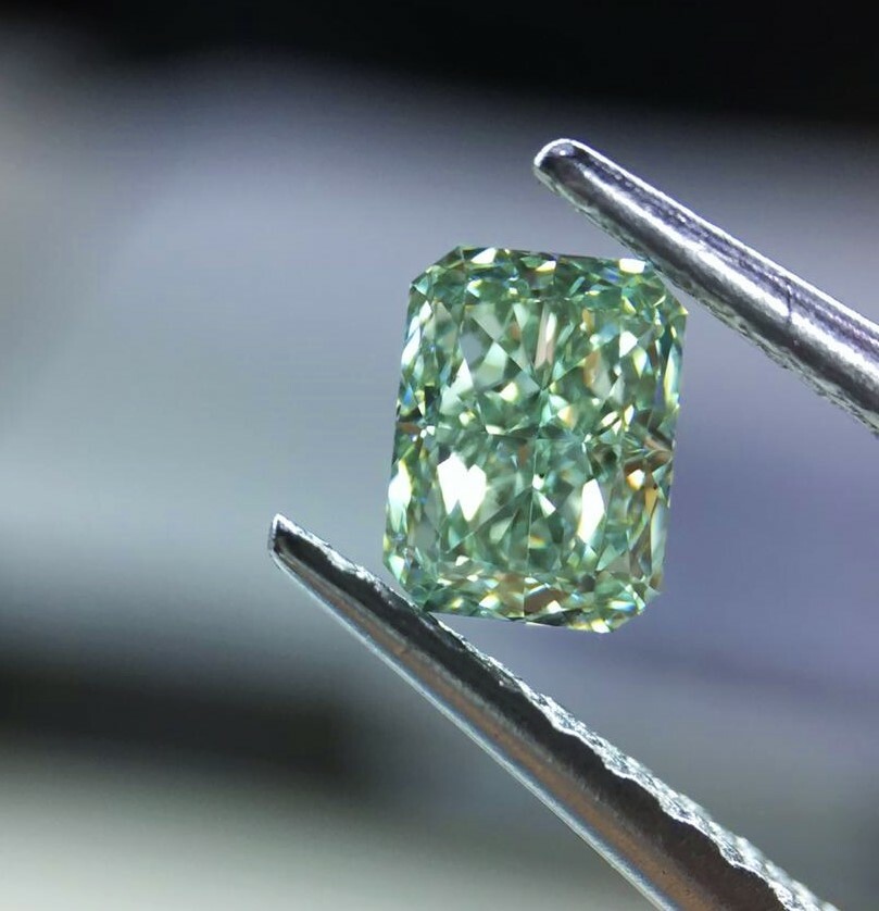 Rare Green Diamond - 0.43ct Natural Loose Fancy Green Color GIA SI1 ...