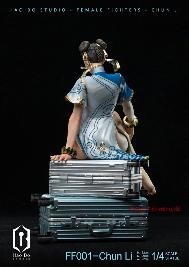 HaoBo Studio FF001 1/4 Street Fighter Chun-Li Resin Painted Statue In ...