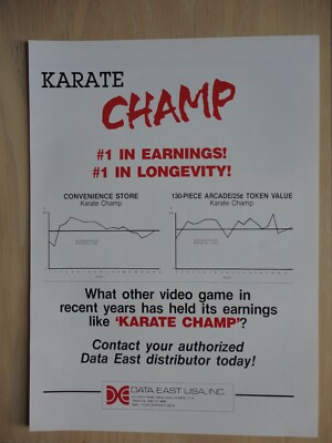 Karate Champ Video Arcade Machine Original Magazine Pull Out Ad | eBay