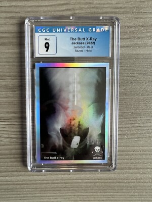 2022 ZEROCOOL JACKASS #S-3 The Butt X-Ray Holo 28/100 Ryan Dunn CGC ...