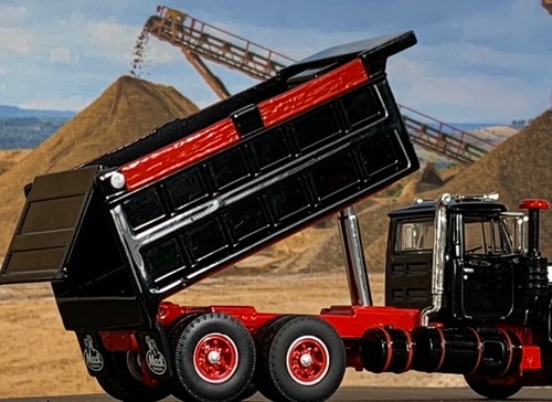 1/64 DCP FIRST GEAR BLACK/RED MACK R DUMP TRUCK | eBay