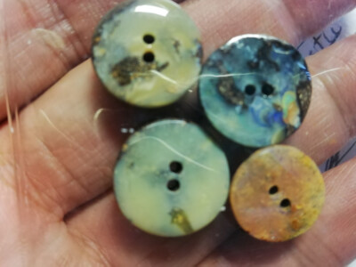 4PCE 50.10CT +VIDEO Australia Queensland Boulder Opal Polished Buttons ...