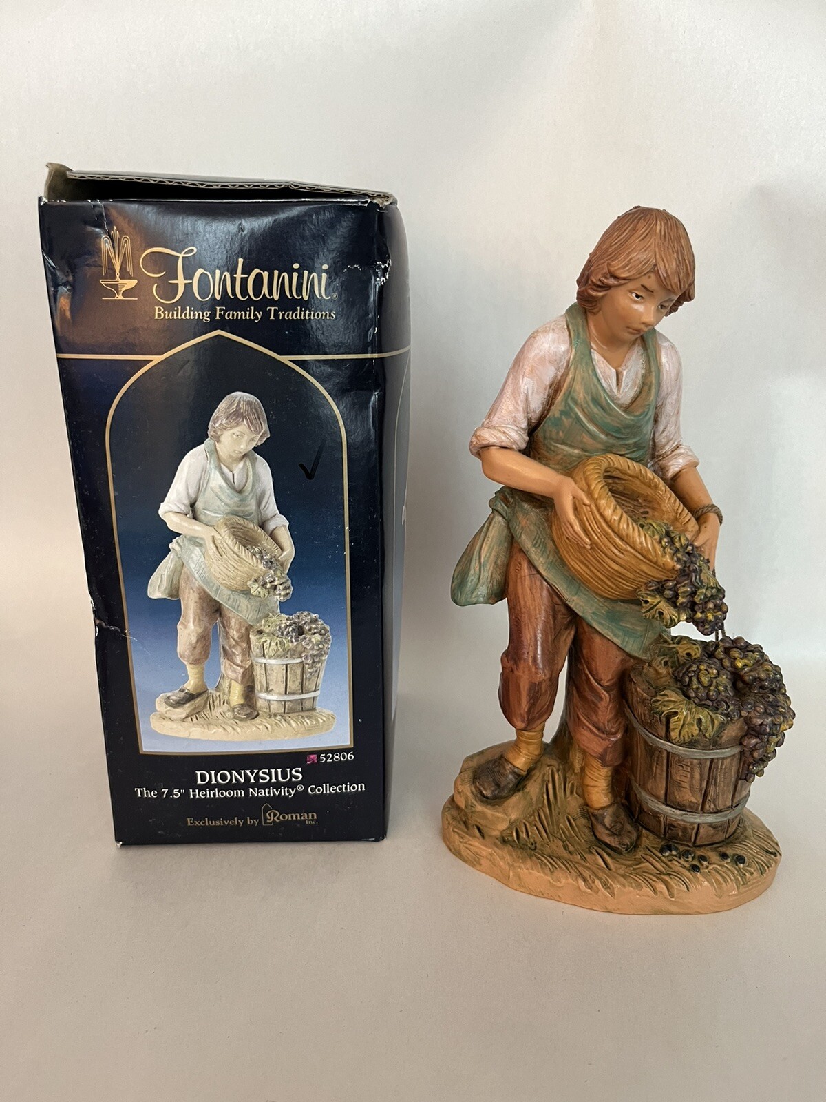 Fontanini Dionysius Wine Maker 7.5" Figure 52806 Signed 2007 Rare Hard ...