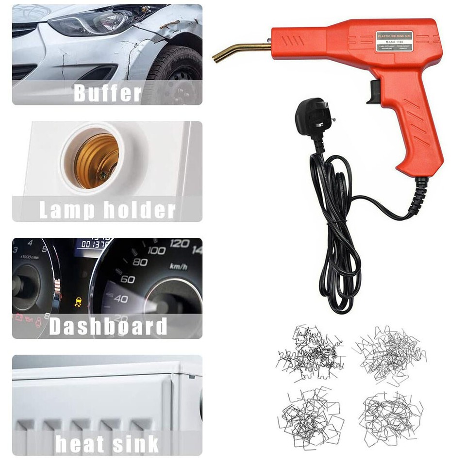 50W Hot Stapler Gun Plastic Repair Car Bumper Crack Welding Welder ...