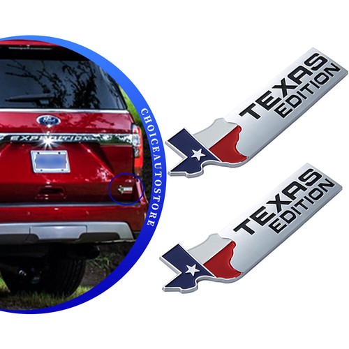 2PCS TEXAS EDITION Emblem Badge For Chevy Silverado Tailgate Universal ...