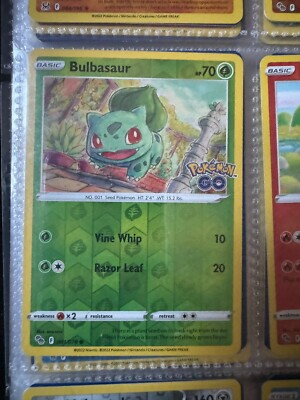 MINT! Bulbasaur 001/078 - Pokemon Go - Common - Reverse Holo - Pokemon ...