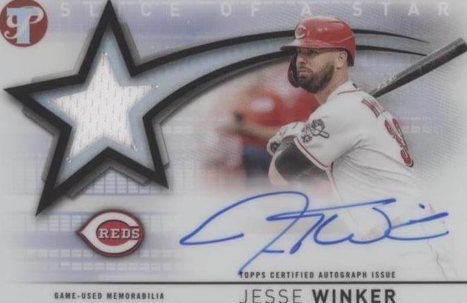 2022 Topps Pristine - Slice of the Star Autograph Relics Jesse Winker # ...