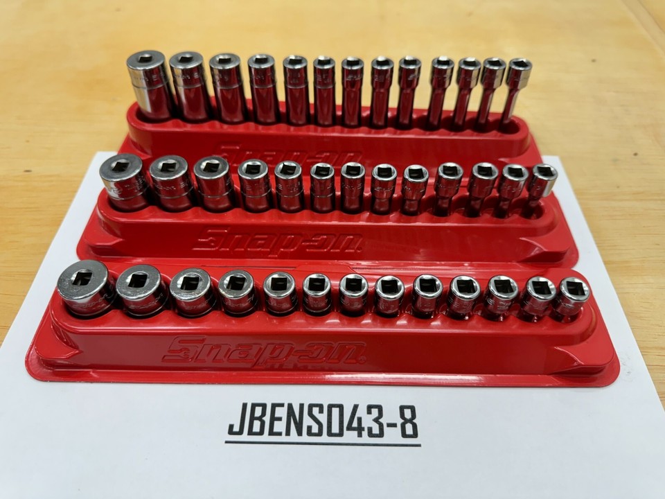 Snap-on Tools NEW 39pc 1/4" Drive SAE Shallow / Semi / Deep Master Set ...