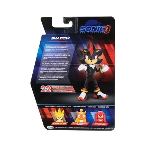 Sonic The Hedgehog Movie 3 Wave 2 Shadow 5" Action Figure Jakks Pacific ...