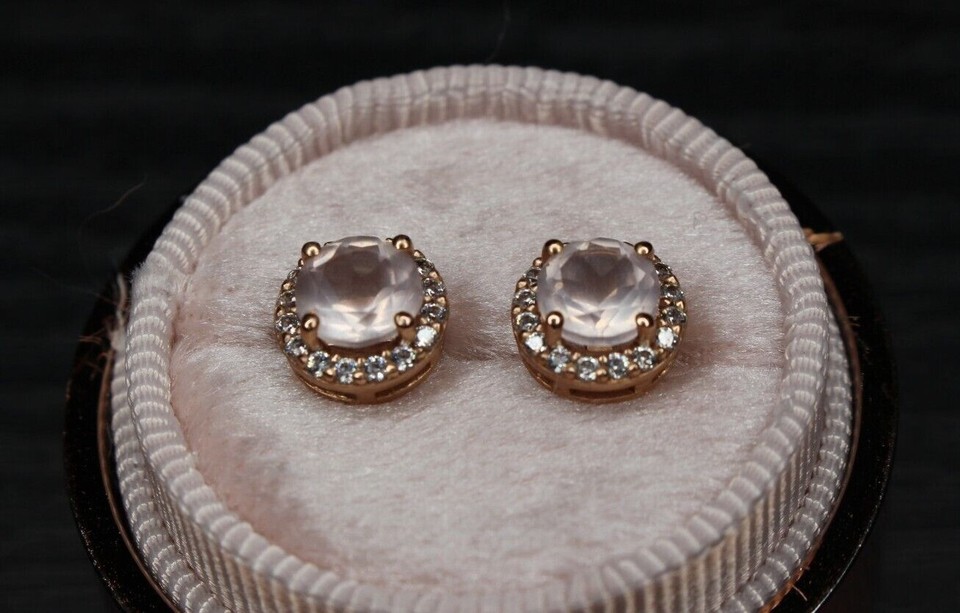 Rose Quartz Venus Studs Earrings by Moon Magic Brand New | eBay
