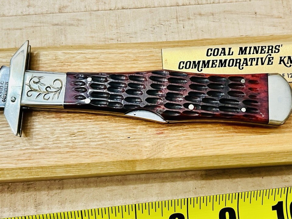 1980s STAR CUTLERY COAL MINERS BONE COKE BOTTLE SWINGUARD LOCK KNIFE W ...