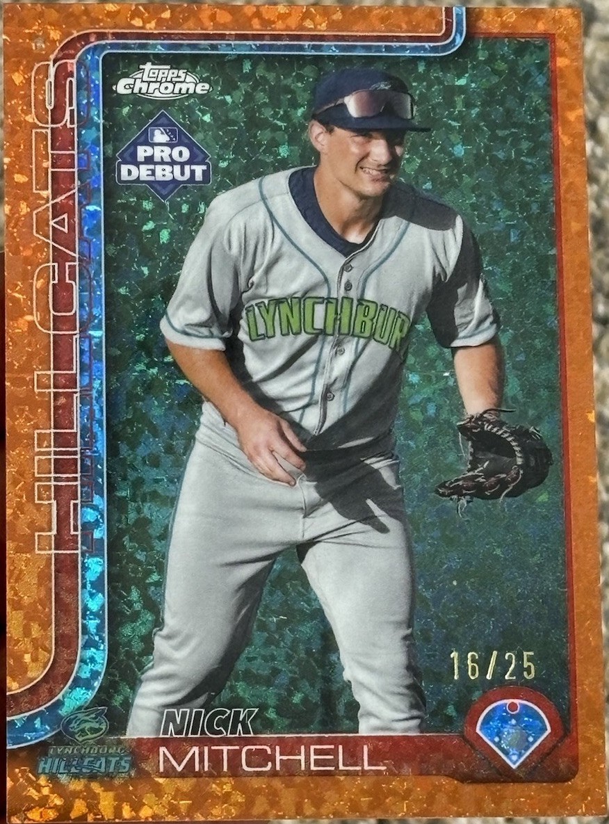 2025 Topps Pro Debut - Chrome Nick Mitchell #PDC-149 Orange Mini ...