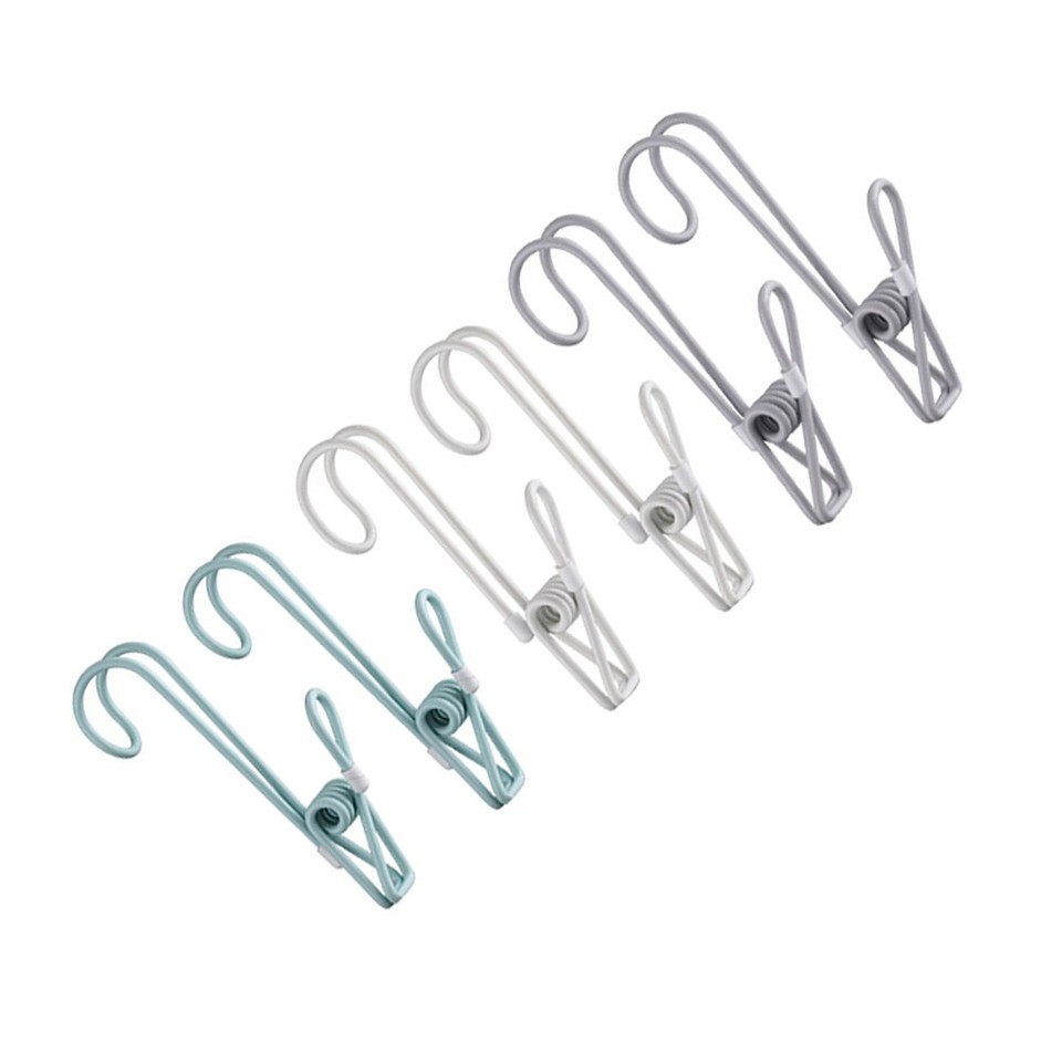 6 Pcs Windproof Plastic Clip Towel Clips for Hanging Sock Holder ...