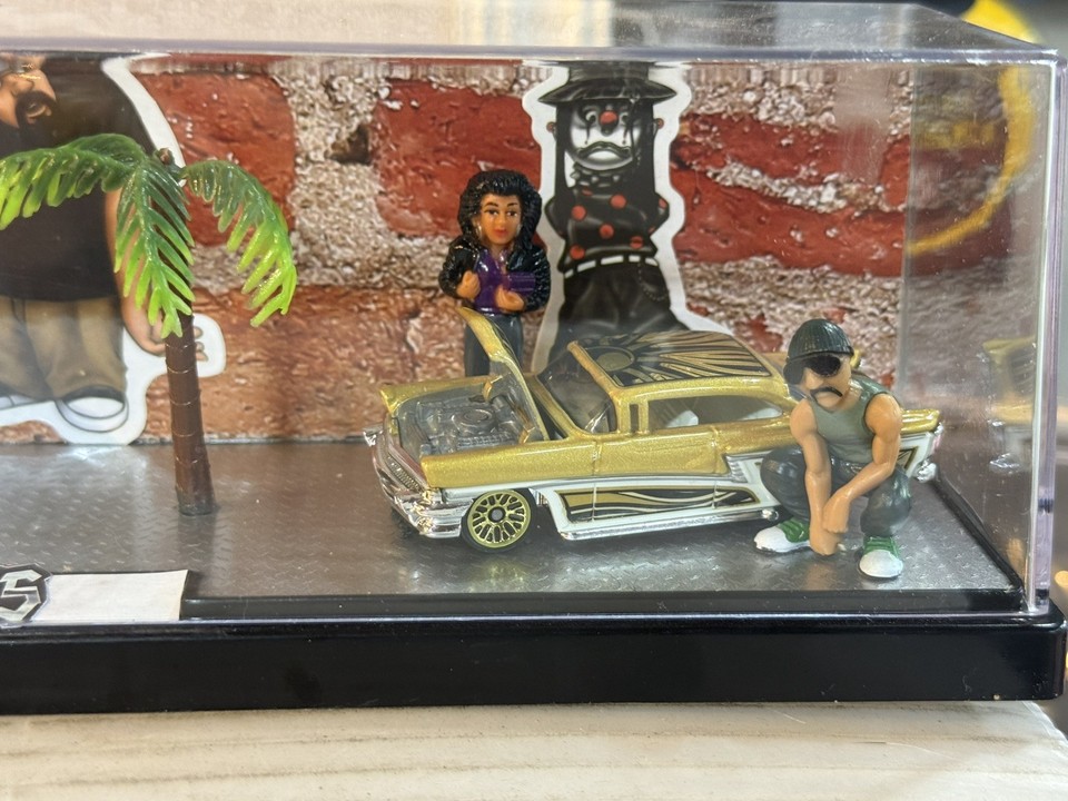 Homies Figures Custom Diorama Scene Acrylic Case Lowrider Scene #3 | eBay