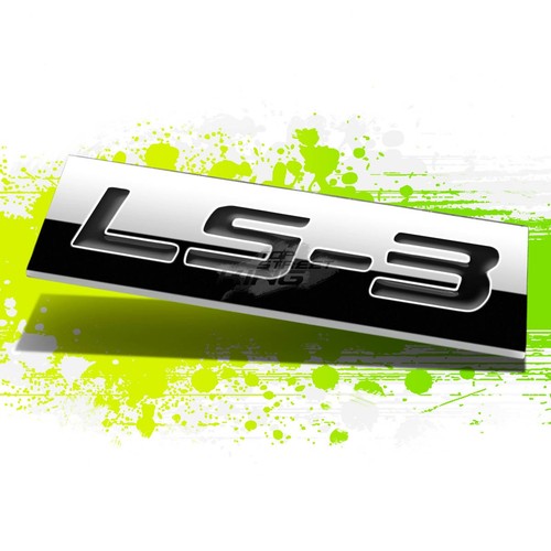 METAL 3D PLATE EMBLEM DECAL LOGO TRIM BADGE POLISHED BLACK LS3 ...