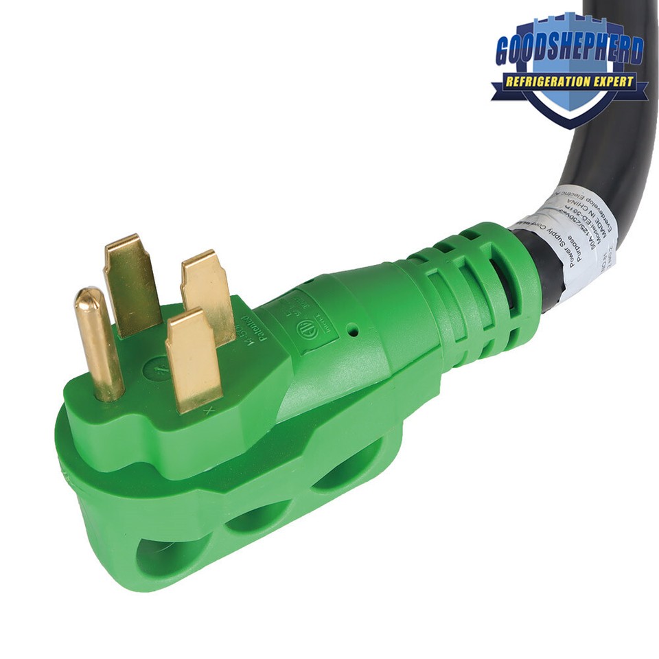 50Amp 4 Prong 25-30FT 125/250V Generator Cord and Pre-Drilled Power ...