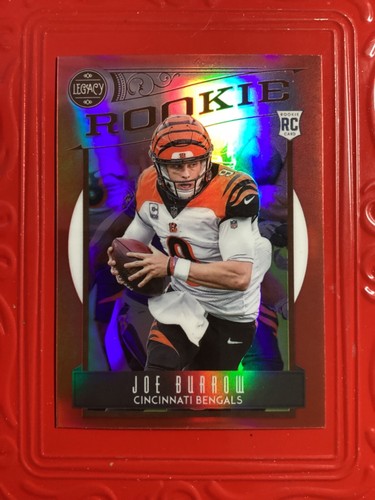 JOE BURROW RC 2020 Panini Legacy Rookie Card RED LEGACY #141 Mint /99 ...