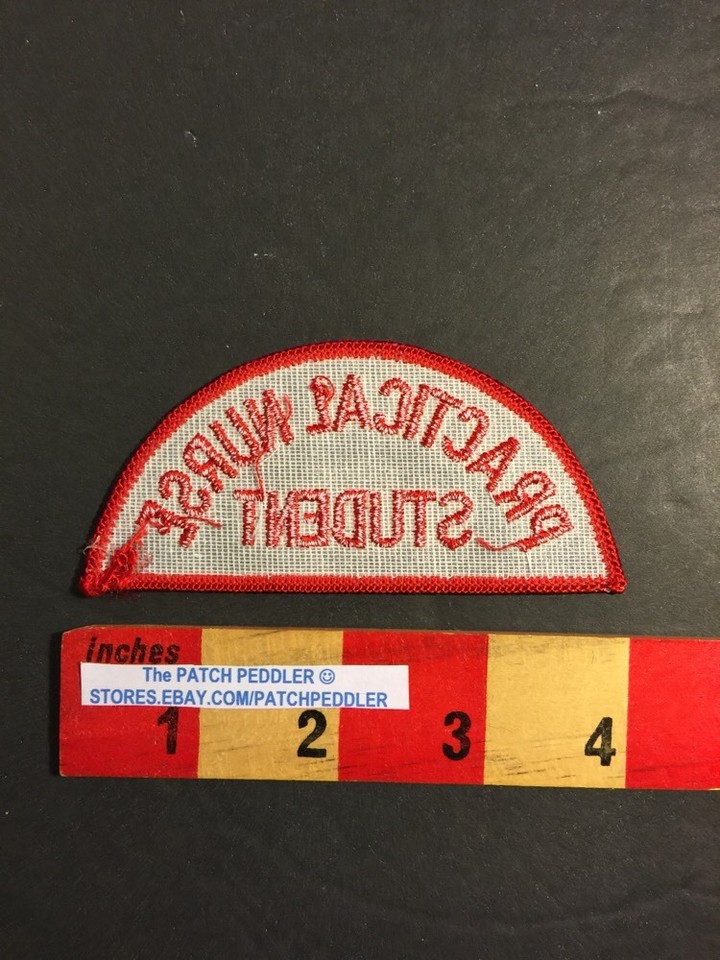 Practical Nurse Student Patch Red On Gray LPN Medical 57EE | eBay