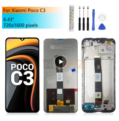 For Xiaomi Poco C3 Lcd Display Digitizer Assembly With Frame For Xiaomi ...