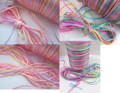 10 yards Nylon Cord String 2mm Thread/Tie/Beading/Craft T190-Pastel Or ...