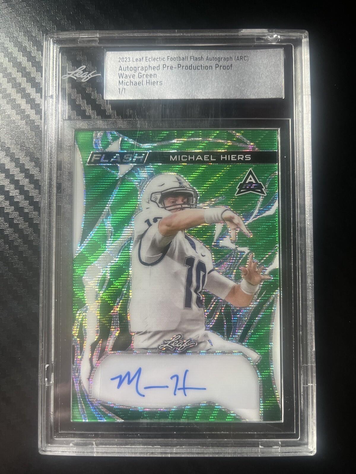 2023 Leaf Eclectic Football Flash Michael Hiers 1/1 Autograph | eBay